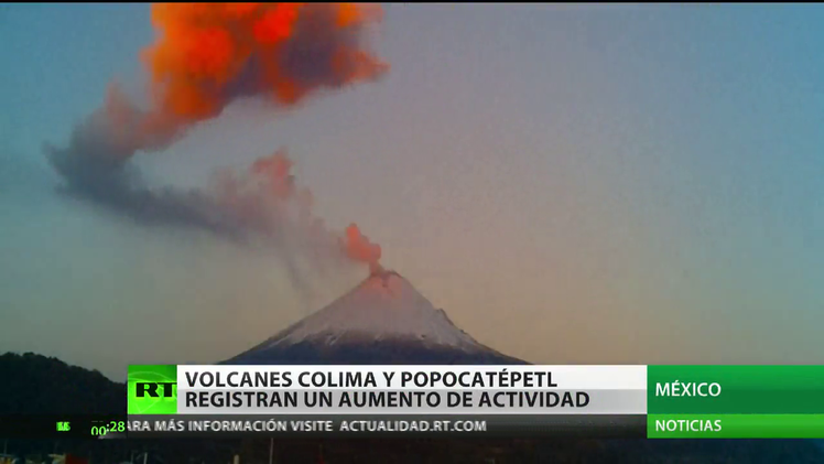 México: Los volcanes provocan fumarolas de más de 2.000 metros de ...