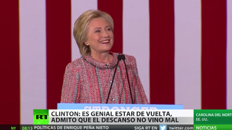 Clinton: "Es genial estar de vuelta a la campaña, admito que es ...