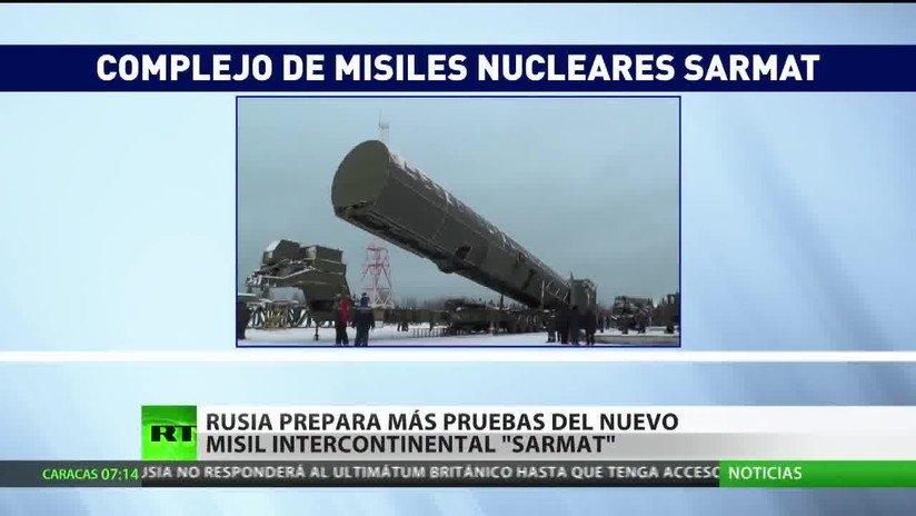 Rusia prepara más pruebas del nuevo misil intercontinental Sarmat - RT
