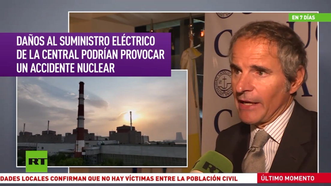 Grossi: Daños al suministro eléctrico de la central atómica de Zaporozhie podrían provocar un ...