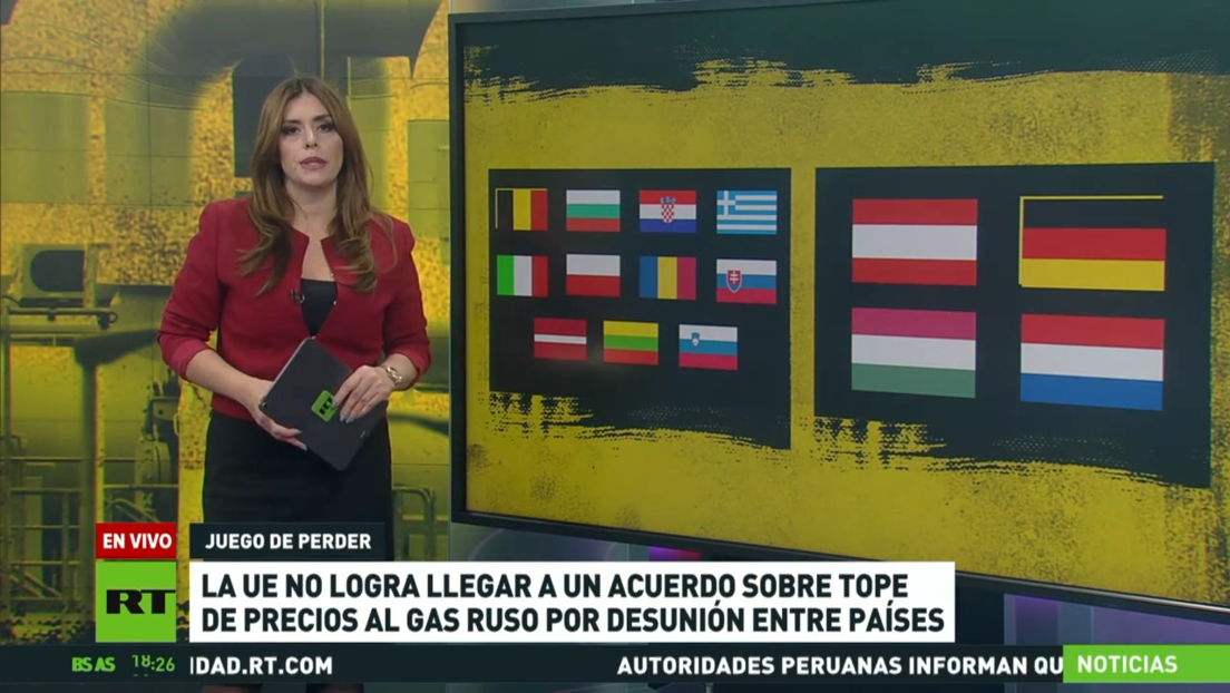 La Unión Europea no logra llegar a un acuerdo sobre tope de precios al gas ruso por disparidad ...