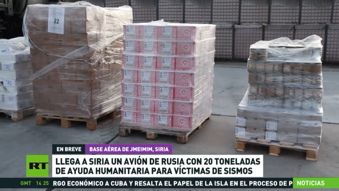 Llega a Siria un avión de Rusia con 20 toneladas de ayuda humanitaria para víctimas de sismos - RT