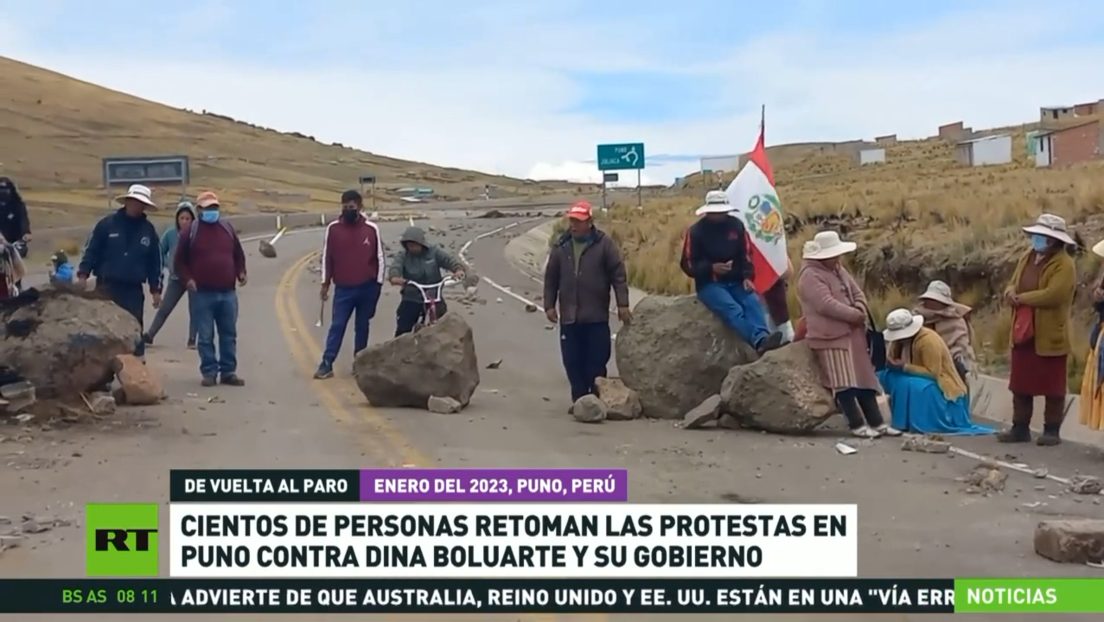 Cientos de peruanos retoman las protestas en Puno contra Dina Boluarte - RT
