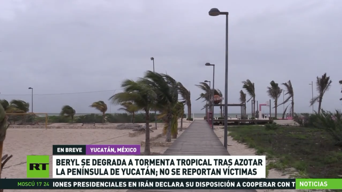 Beryl se degrada a tormenta tropical tras azotar la península de ...