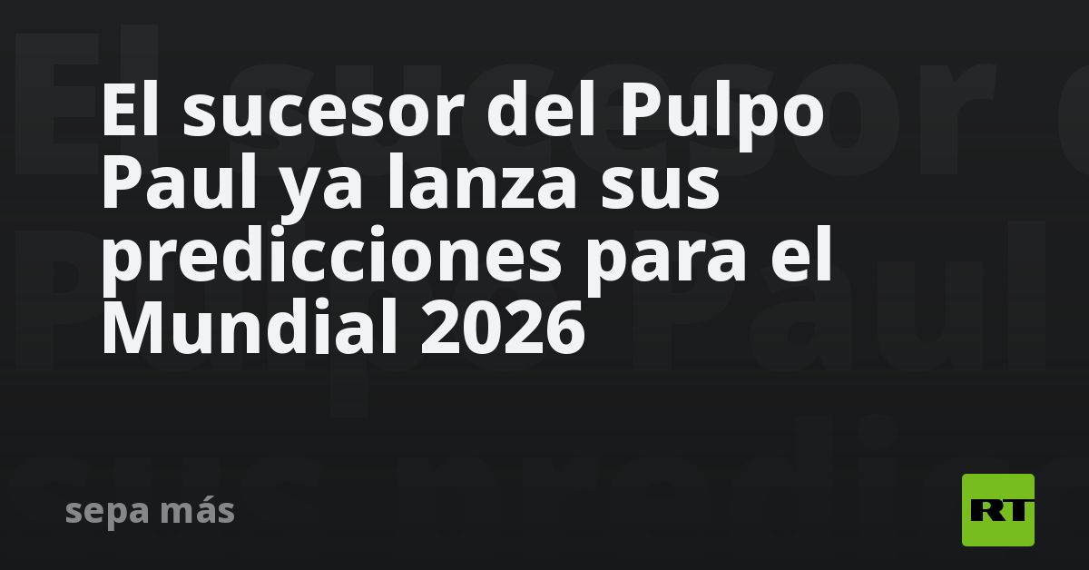 El sucesor del Pulpo Paul ya lanza sus predicciones para el Mundial ...