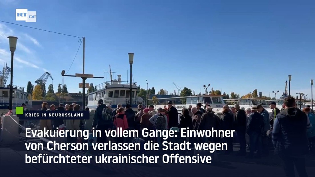 Evakuierung: Einwohner von Cherson verlassen die Stadt wegen ...