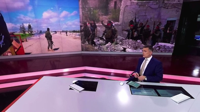 Inside RT: 360 video of real-time news broadcast from RT Moscow studio ...