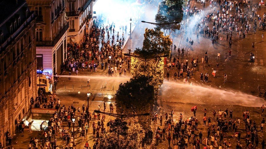 French cops deploy tear gas & water cannons to contain fan frenzy after ...
