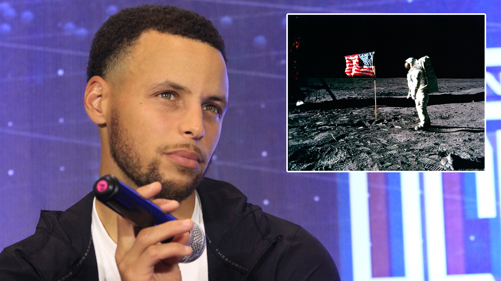 ‘We ever been to the moon?’ NBA star Curry insists NASA Moon landing ...