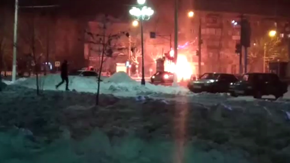 Minibus bursts in flames killing three in Russian city where house ...