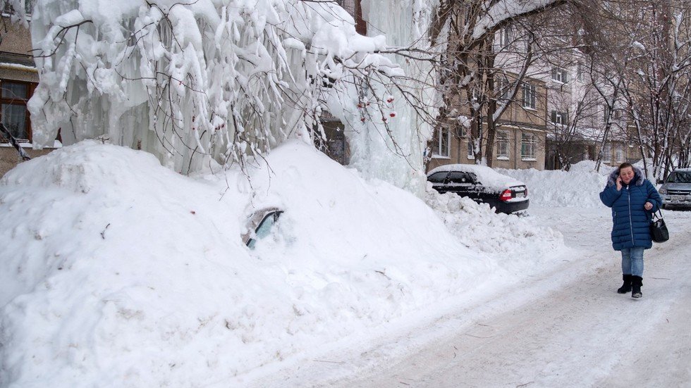 Russian city loses battle with snow after being hit by historic ...