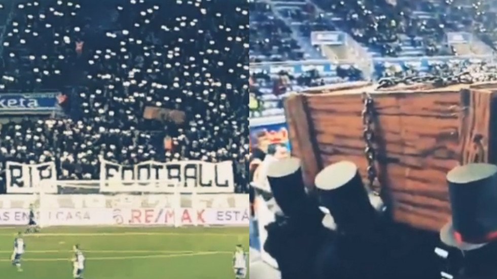 'R.I.P. Football': La Liga fans stage funeral protest against Monday ...