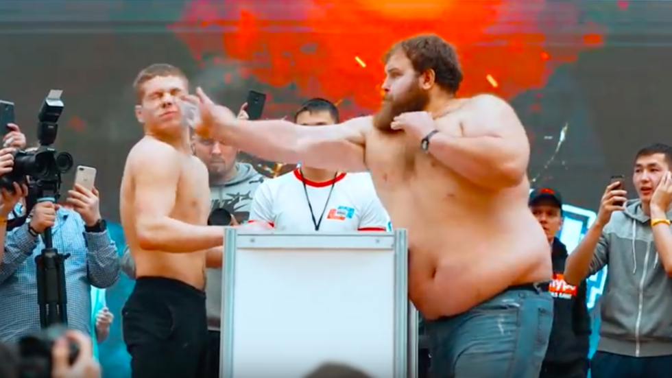  We Need This In The Olympics ASAP Russian male Slapping 