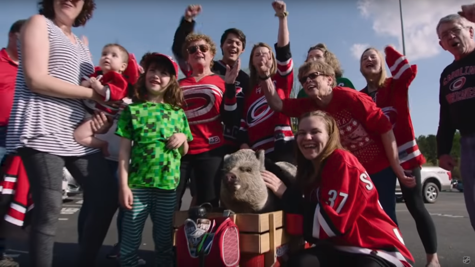 ‘Meet Hamilton the pig’: Carolina Hurricanes fans reveal team’s good ...