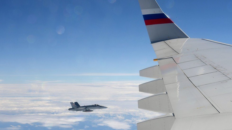 Watch Swiss fighter jets shadow Russian GOVERNMENT PLANE as ‘act of ...