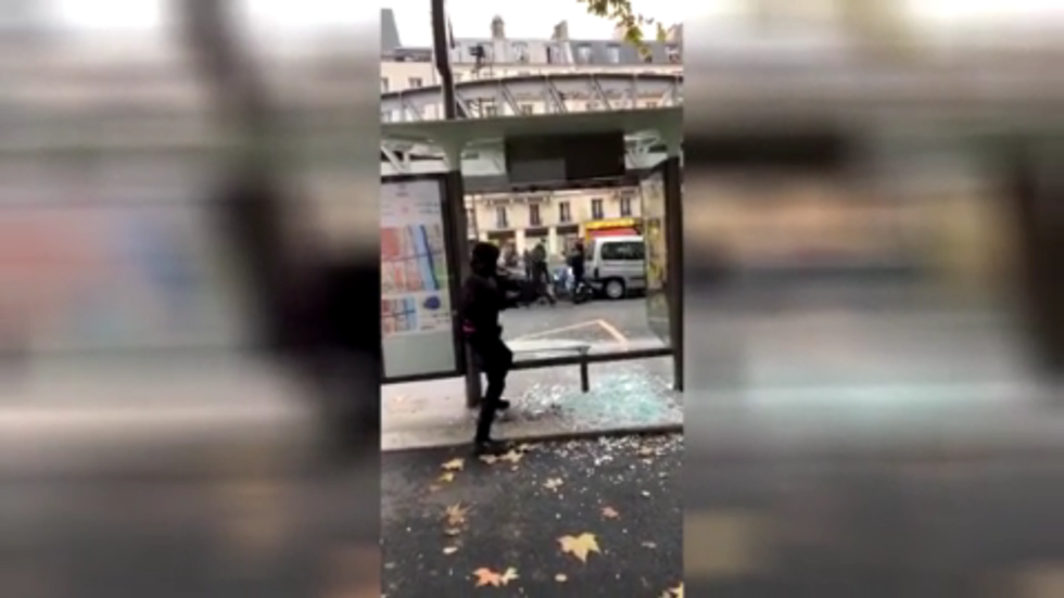 Bus stop fights back: Paris protesters face unexpected backlash while ...