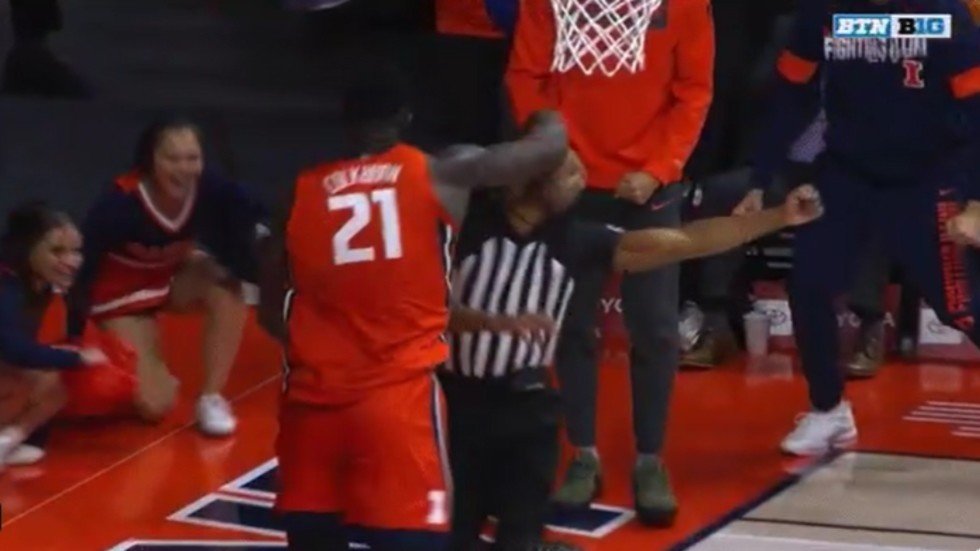 WATCH: College basketball player PUNCHES official in celebration gone ...