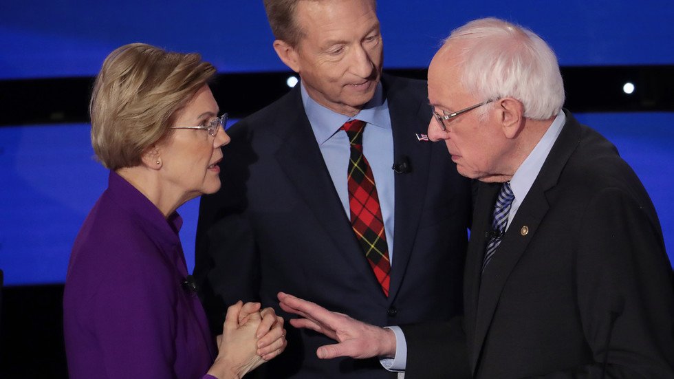 ‘Even Hillary and Trump shook hands’: Warren snubs Sanders handshake ...