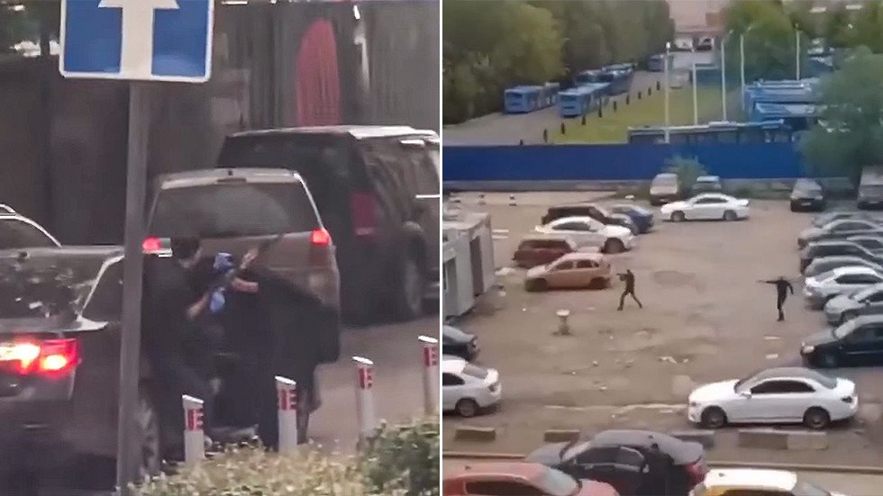 Manhunt in Moscow after GUN BATTLE with KALASHNIKOV rifles & pistols ...