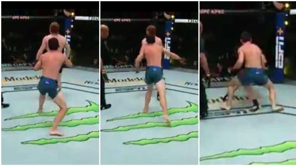 Sucker punch: UFC fighter Spike Carlyle gets DROPPED after turning back ...