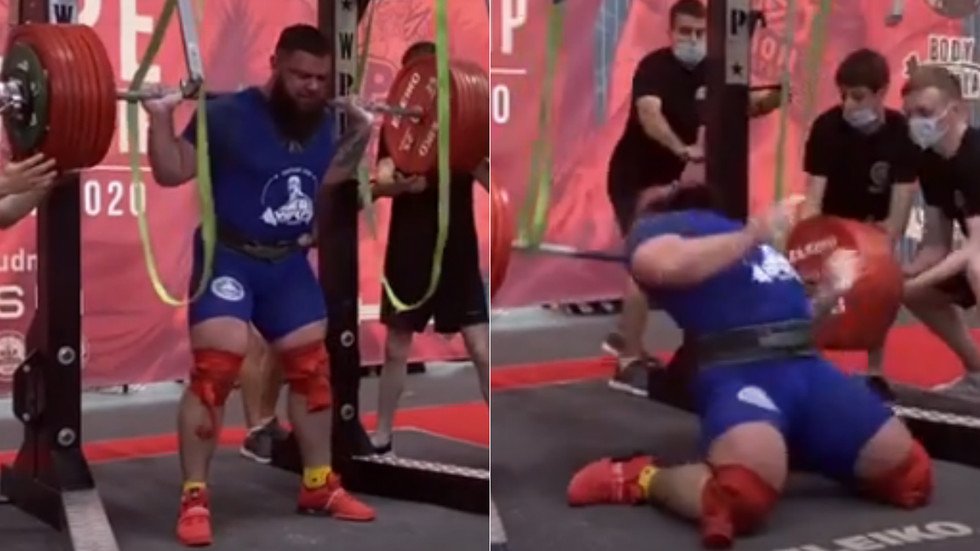 Russian power lifting champ fractures BOTH KNEES in horror injury as he ...