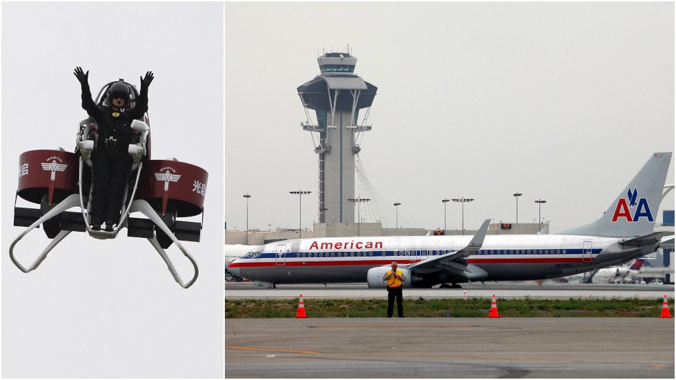 ‘We just passed a guy in a JETPACK’: American Airlines pilot reports ...