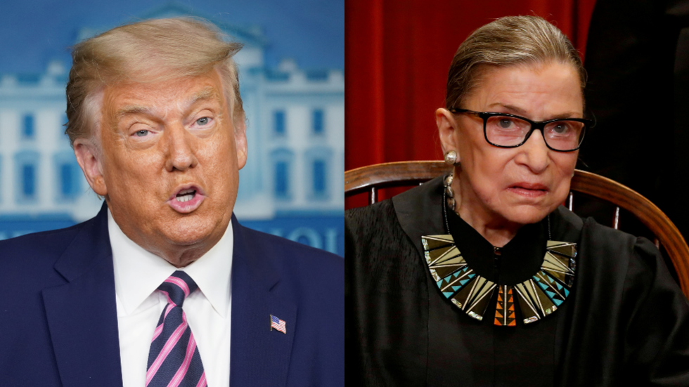 Trump tells Republicans ‘we’re in position of power’ to replace RBG ...