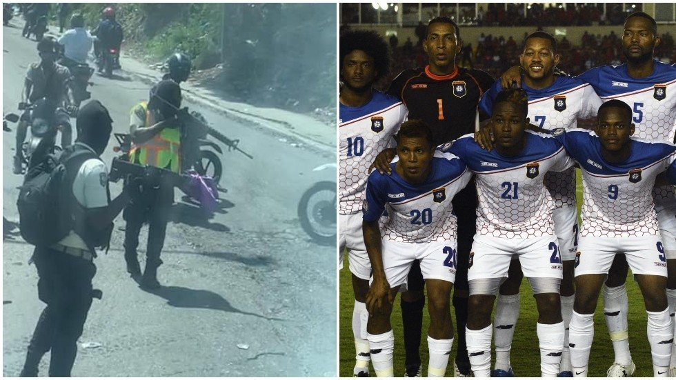 ARMED MOTORCYCLE GANG hold up bus carrying Belize national team ahead ...