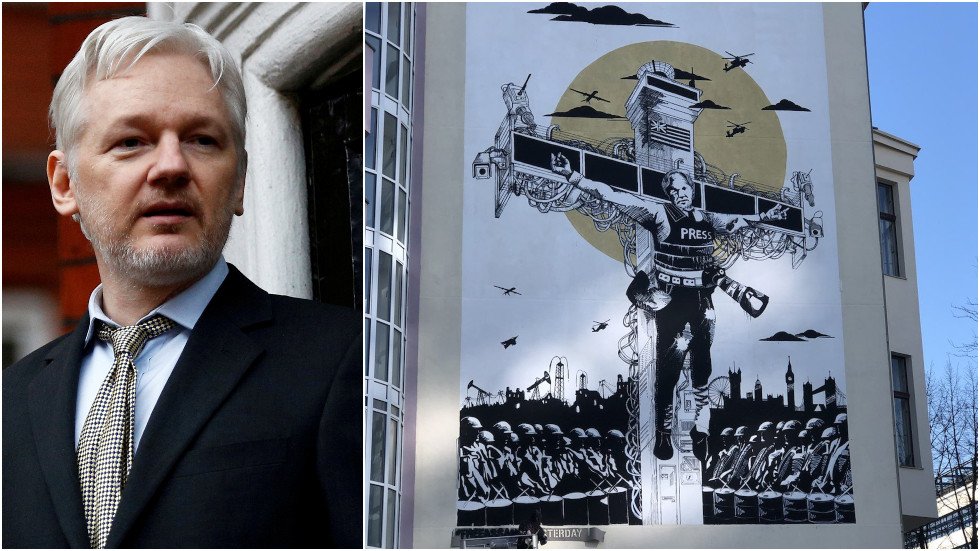 ‘Collateral Crucifixion’: Enormous mural tribute to Julian Assange ...