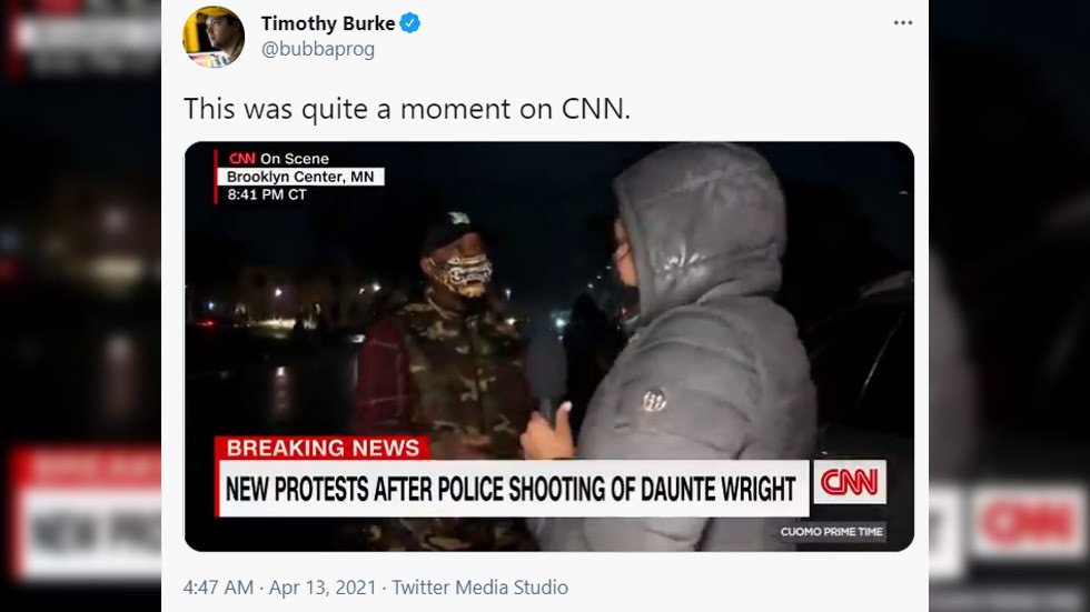 WATCH: CNN reporter covering Brooklyn Center clashes confronted by man ...