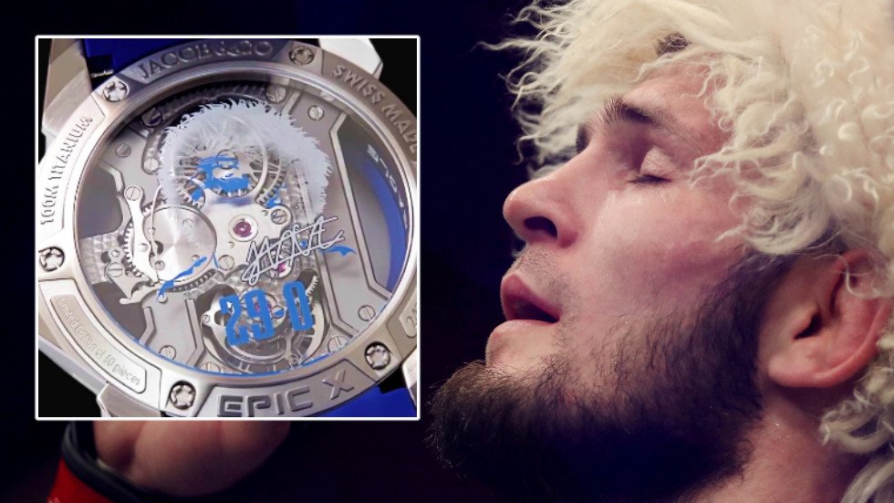 Khabib time: UFC legend shows off dazzling timepiece engraved with his ...