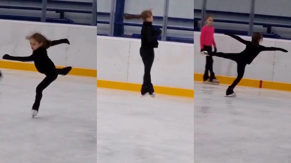 Russian skater Alena Zhilina, 11, easily lands the most difficult ...