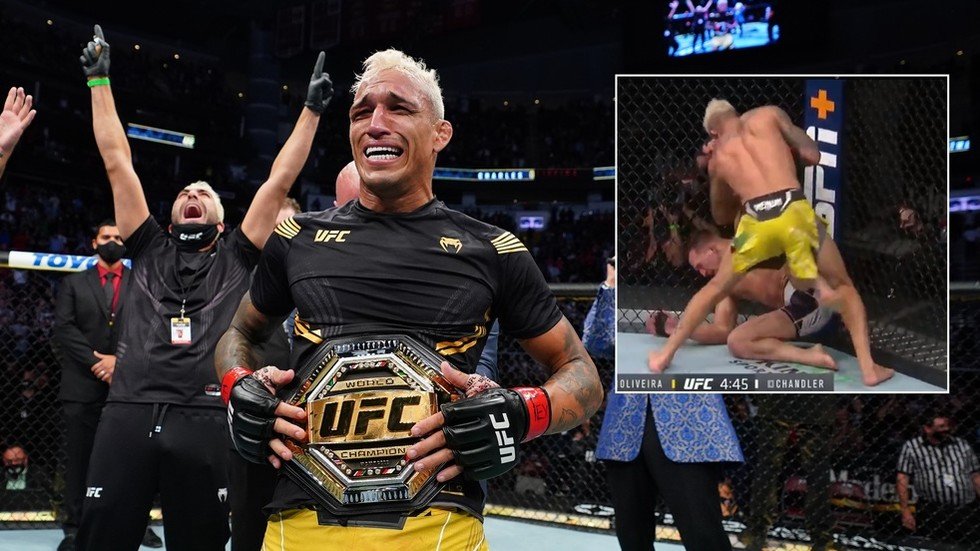 Comeback king Oliveira crowned lightweight champion after stopping ...