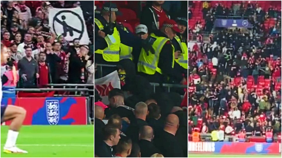 Baton-wielding cops and fans clash in violent scenes after ‘racially ...