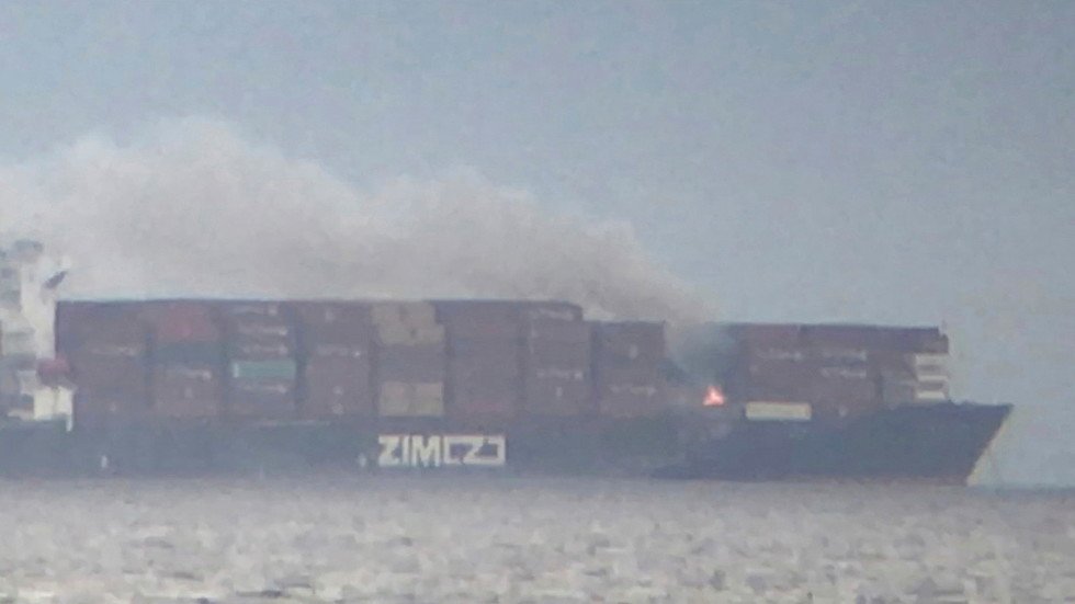 Fire erupts aboard cargo ship off Canadian coast after HAZMAT ...