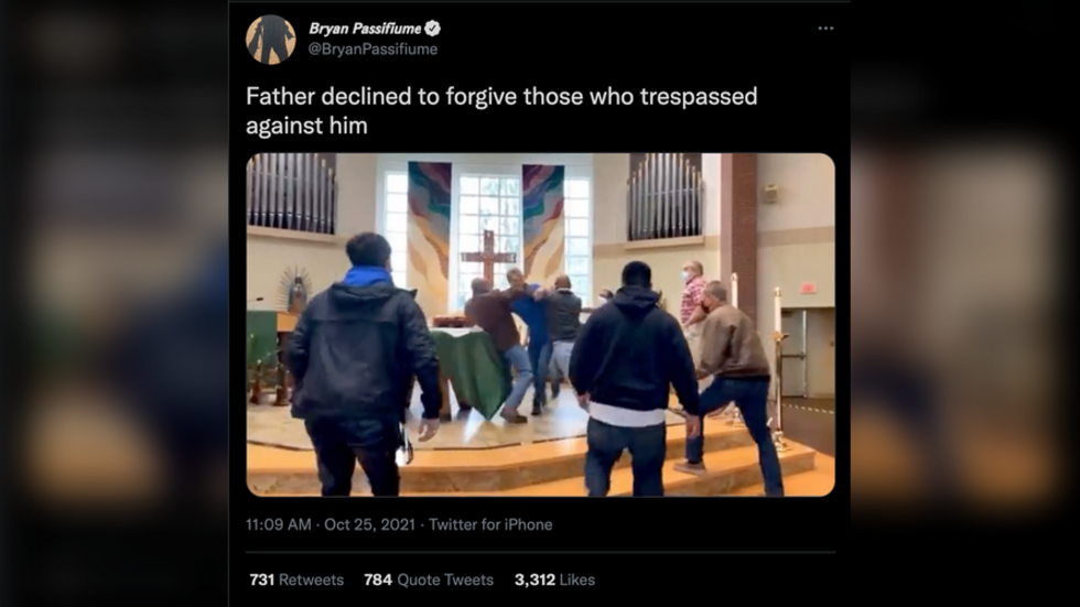 Viral VIDEO shows church altar brawl after unmasked man accused of ...