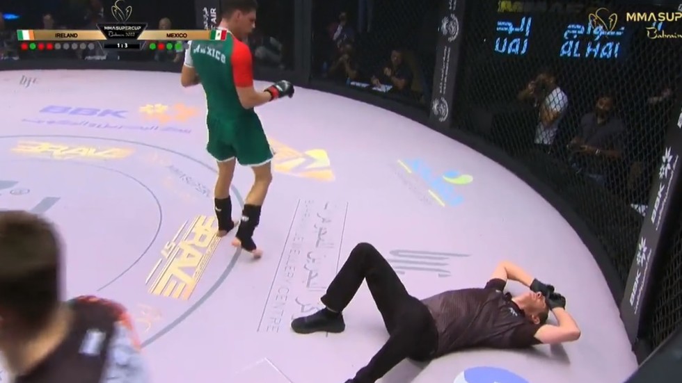 MMA referee gets flattened by wild spinning kick (VIDEO) — RT Sport News
