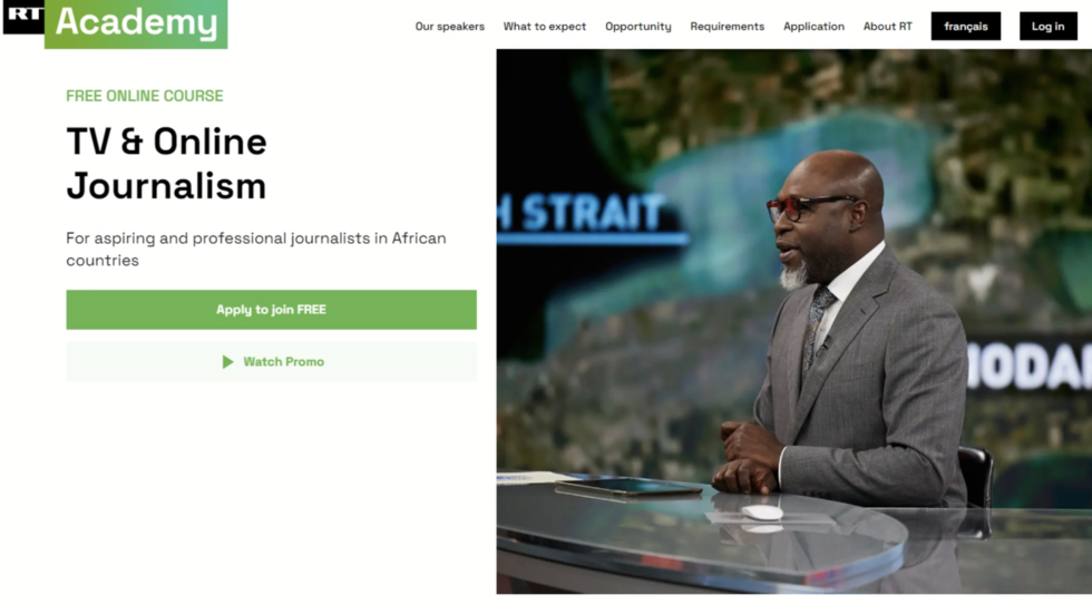 RT ACADEMY LAUNCHES FIRST EDUCATIONAL COURSE FOR AFRICAN JOURNALISTS — RT Press releases