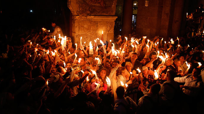 Holy Fire ‘miracle’ in Jerusalem church where Jesus was resurrected ...