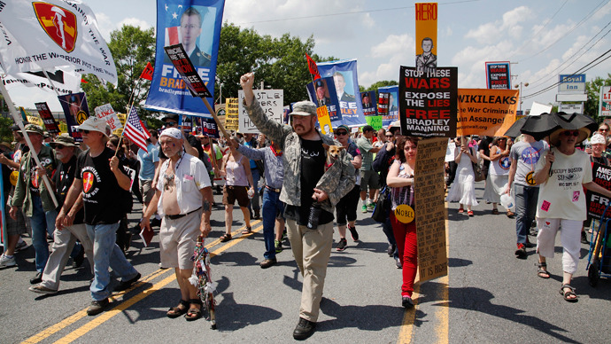 Worldwide protests ahead of Bradley Manning's Monday trial — RT USA News