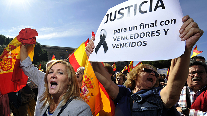 Thousands protest Basque terrorist release in Madrid (PHOTOS) — RT ...