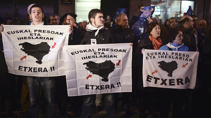 Basques march in support of ETA prisoners despite Madrid ban (VIDEO ...