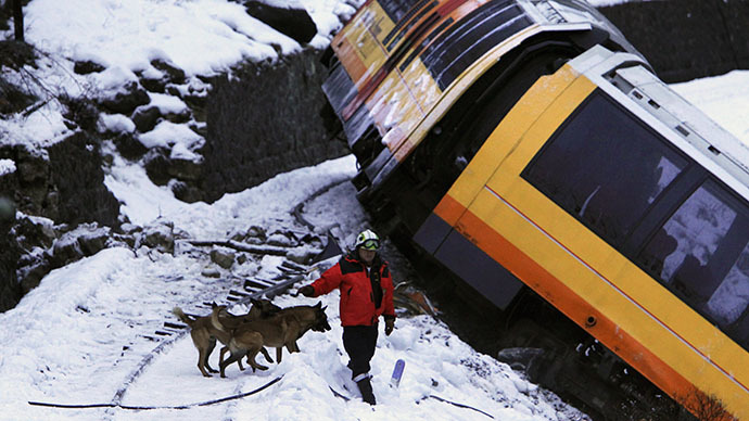 Falling rock derails passenger train in French Alps, Russian tourist ...