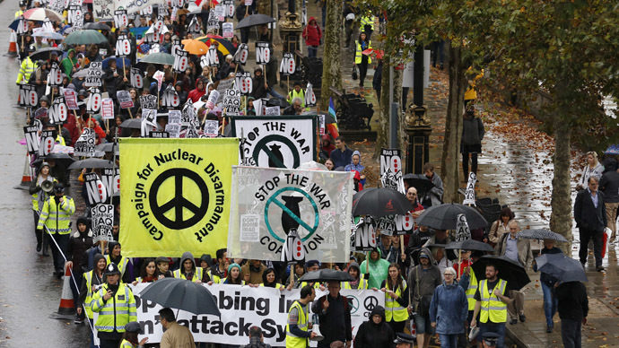 'Hands off the Middle East': Hundreds rally in London against British ...