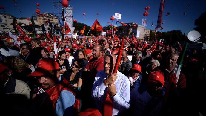 Hundreds of thousands rally in Rome in protest over ‘anti-job’ reforms ...