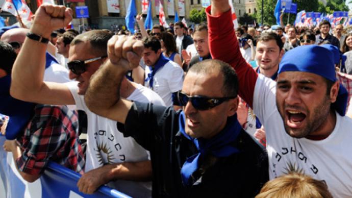 Tens of thousands march across Tbilisi in anti-government rally (VIDEO ...