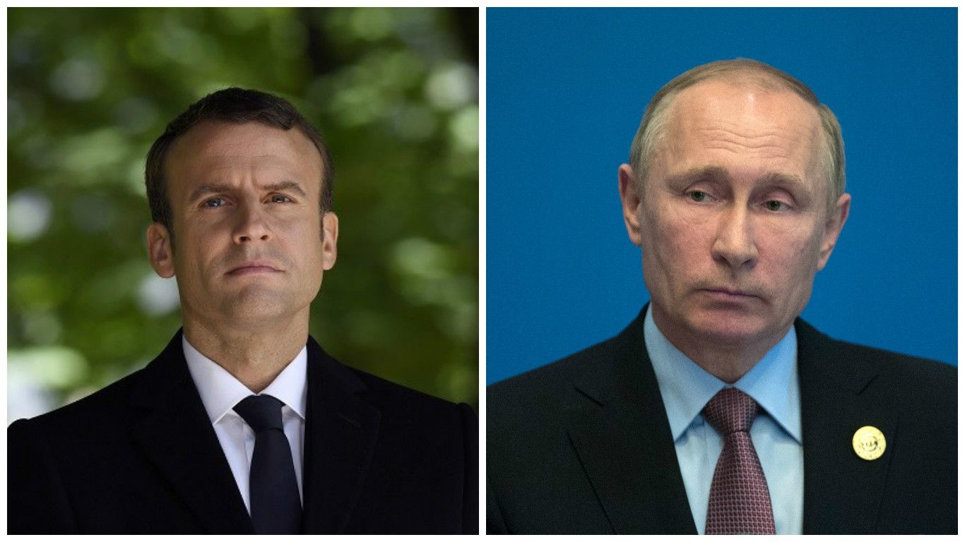 Première conversation téléphonique entre Vladimir Poutine et Emmanuel ...