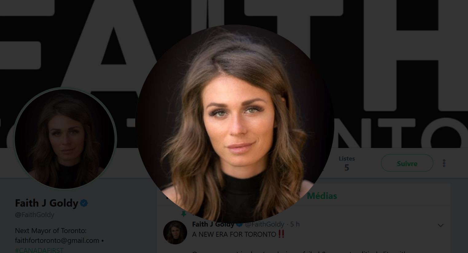 «Make Canada Safe Again» : Faith Goldy, une candidate sulfureuse à l ...