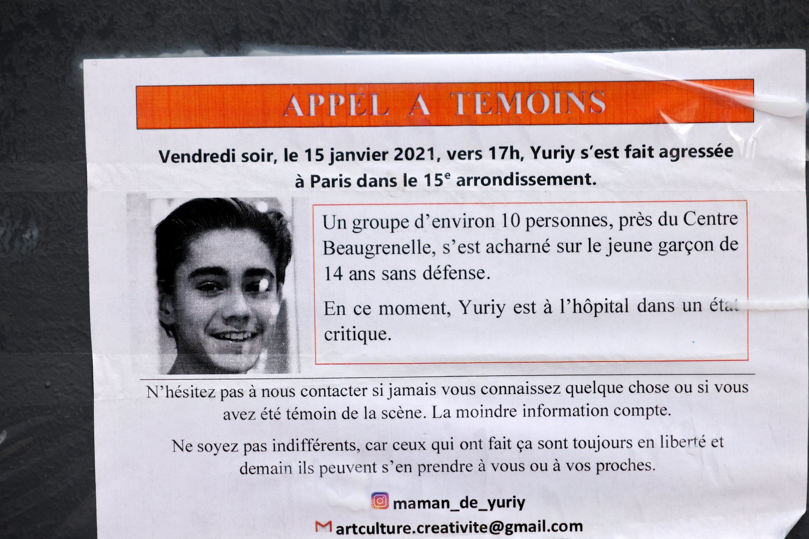 Affaire Yuriy : 5 jeunes visés pour «tentative d'assassinat», une ...
