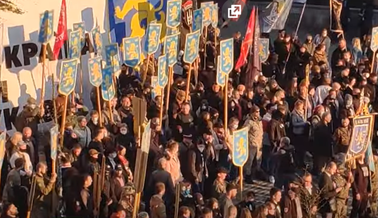 Défilé à Kiev en hommage à la création de la division SS «Galicienne n ...